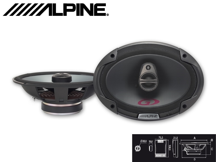 Alpine SPG-69C3 - 6"x9" 16x24cm 3-Wege Koaxial-Lautsprecher | Neu, 89,00