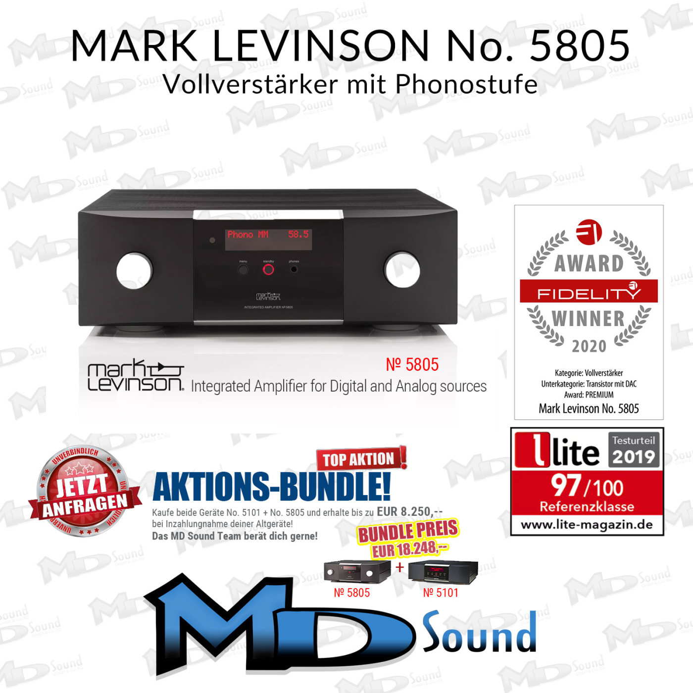Mark Levinson No. 5805 ++ BLACK-DEAL-DAYS ++ Vollverstärker mit Phono ...