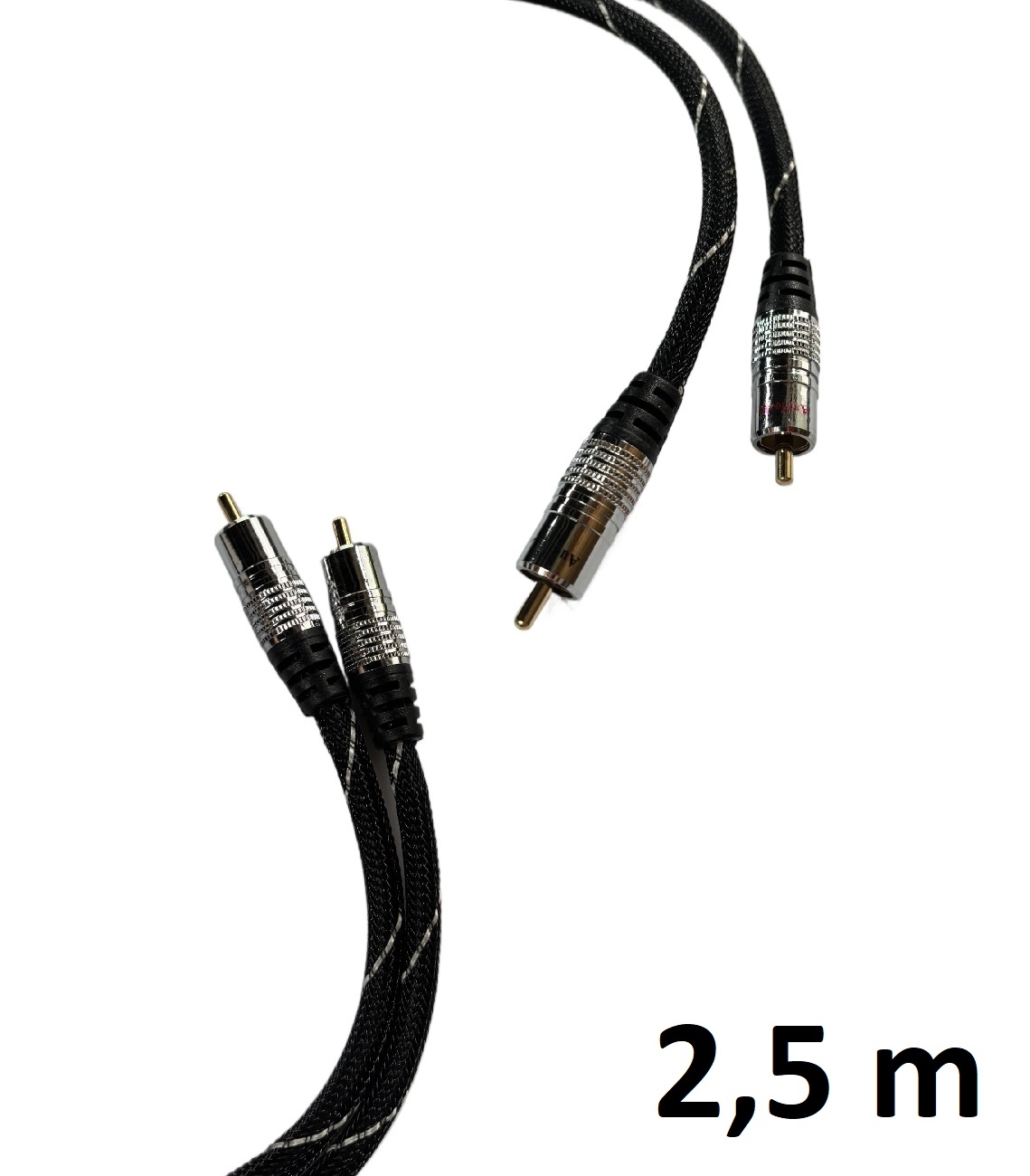 Black Connect Professional Stereo-Cinchkabel RCA OFC | 2,5 m, 21,99